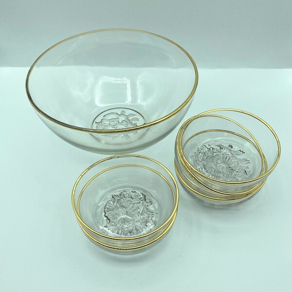 Gold Rim Bowl - Etsy