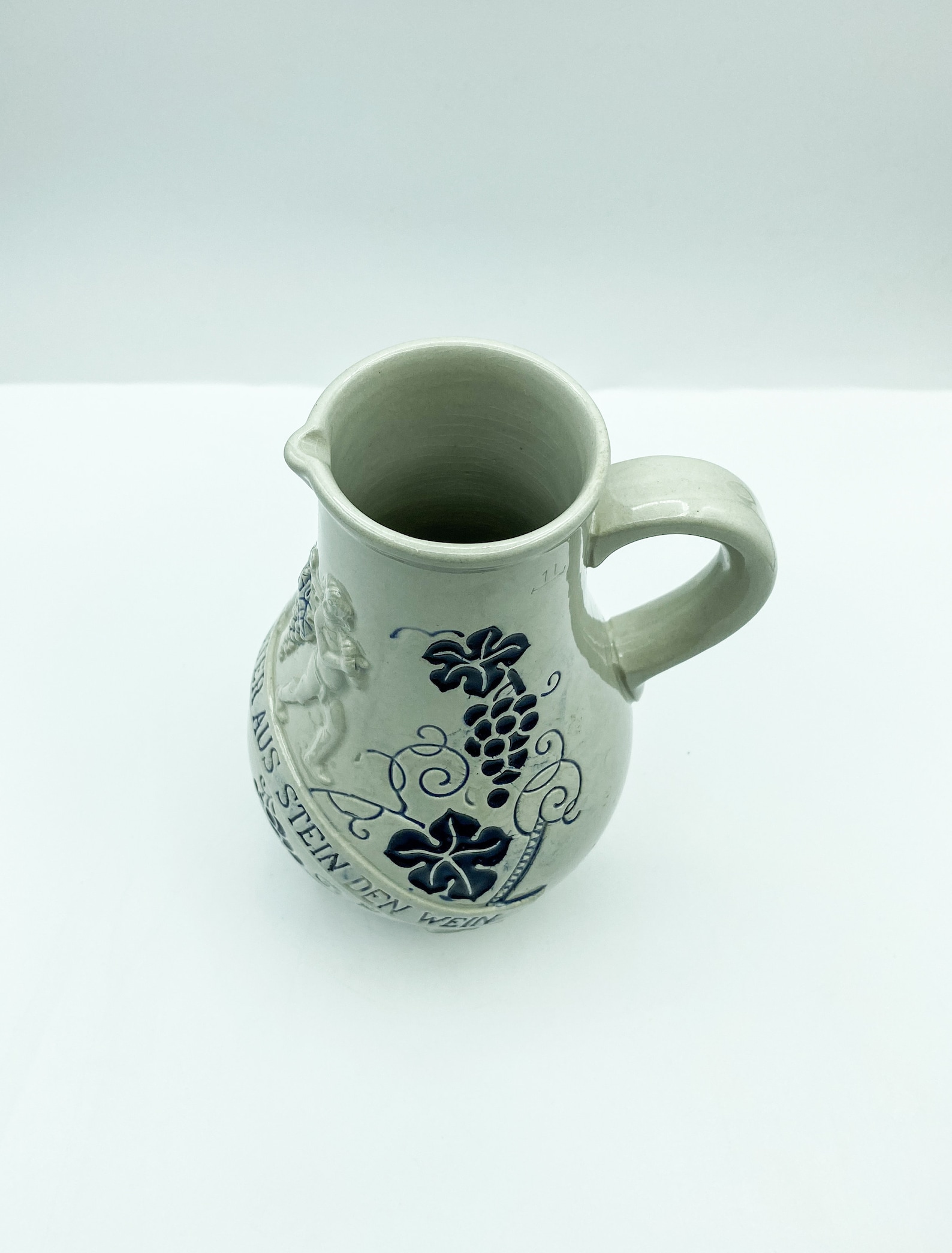 Wick-werke German Stoneware Wine Pitcher Trinkt Wie Eure - Etsy