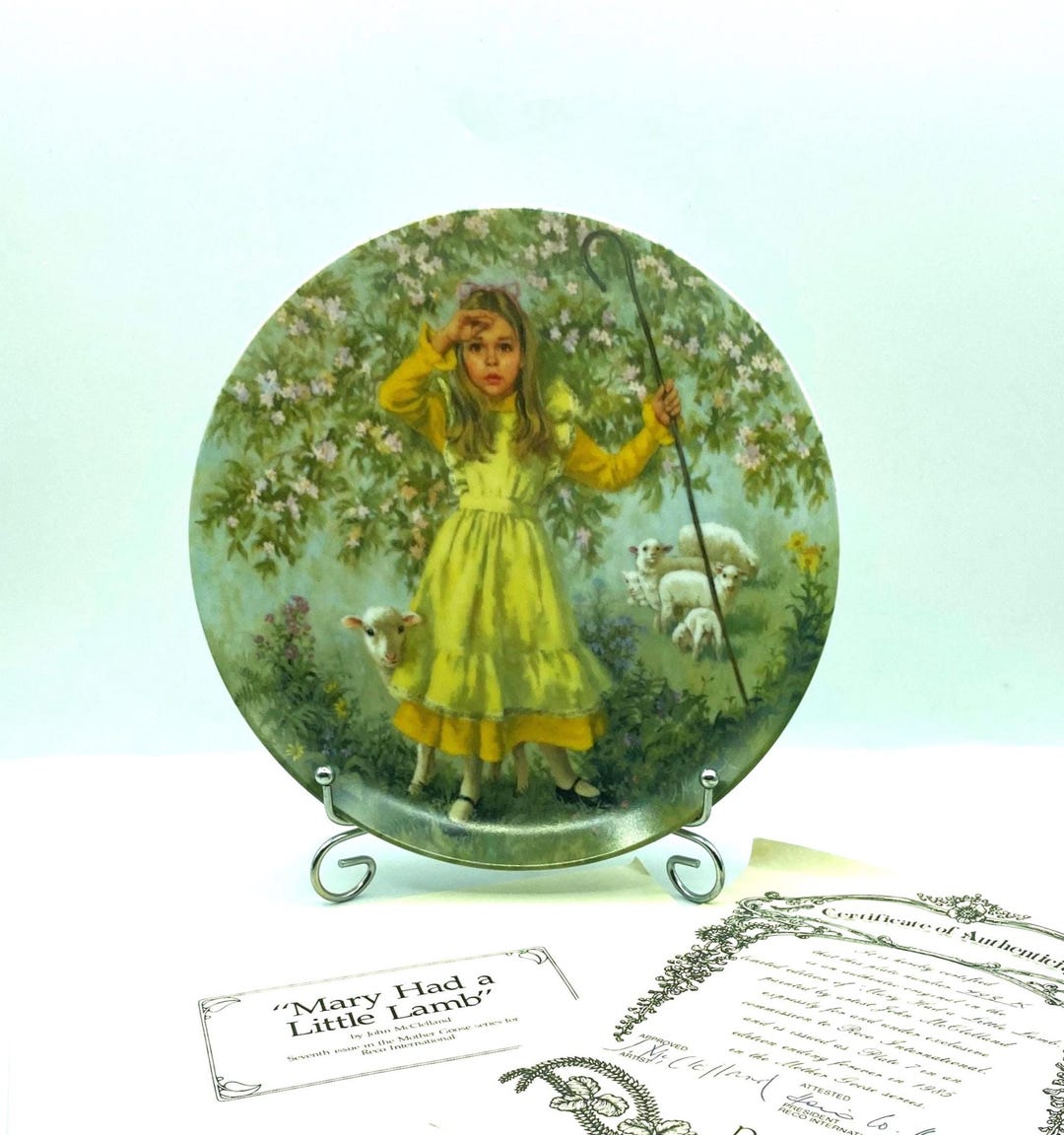Vintage "little Bo Peep" Mother Goose Collector's Plate - Reco - Etsy