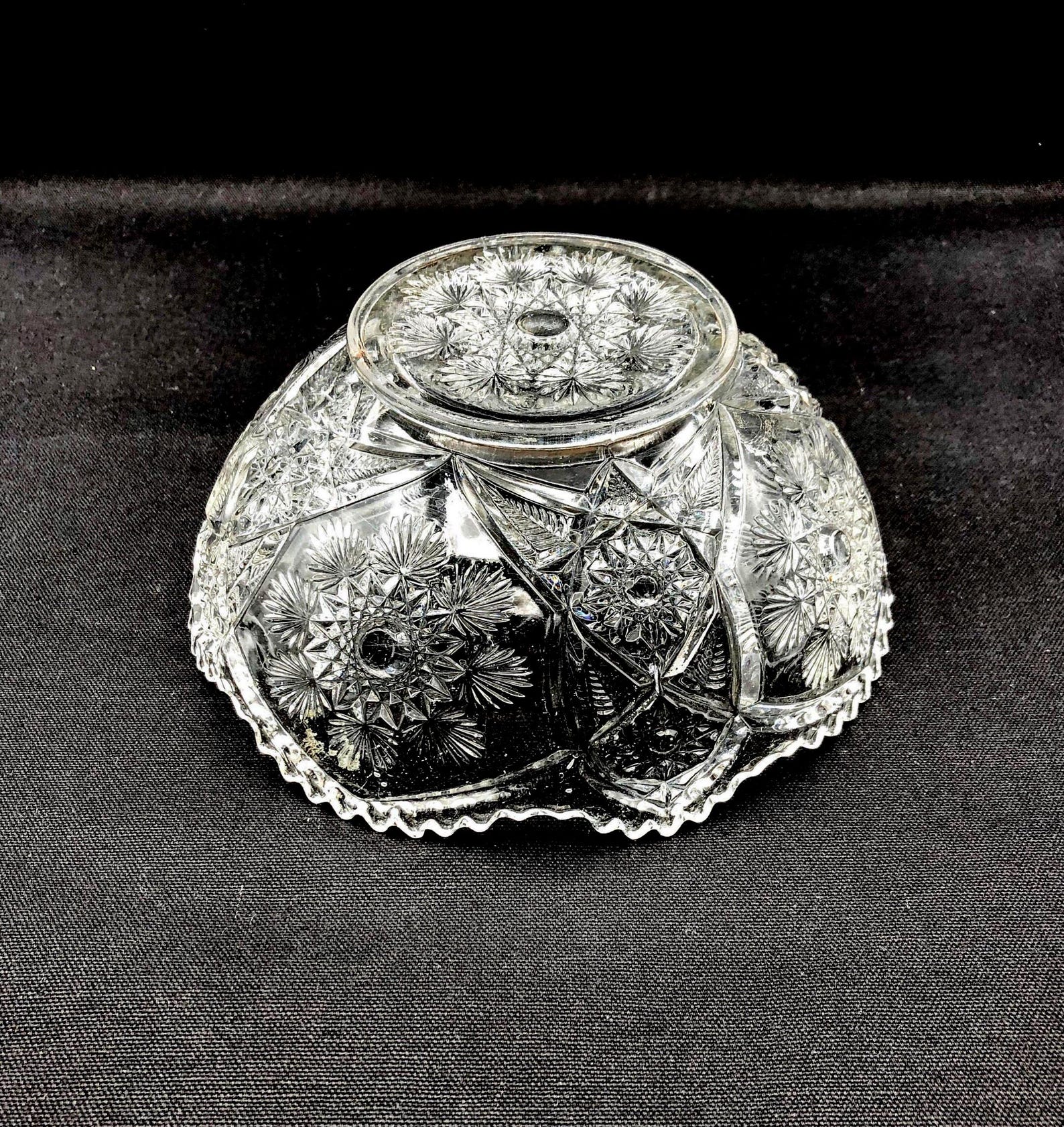 EAPG Cambridge Fernland Sawtooth Rim Serving Bowl - Etsy