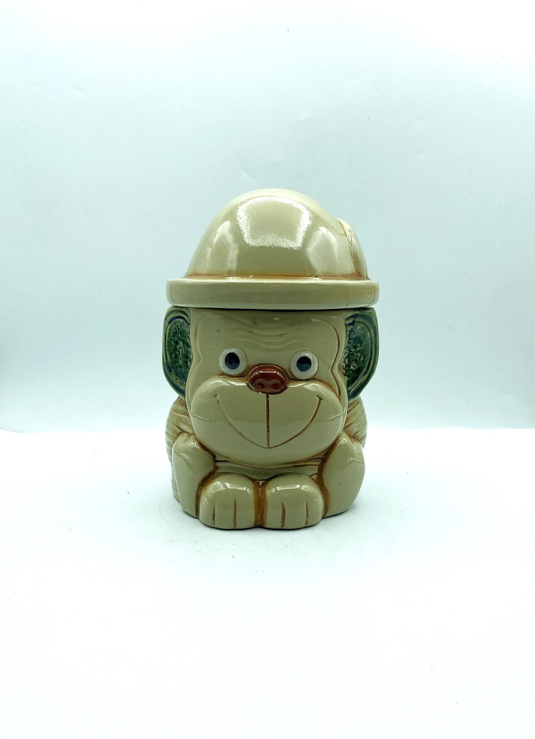 Vintage Ceramic Monkey Cookie Jar or Kitchen Canister - Etsy