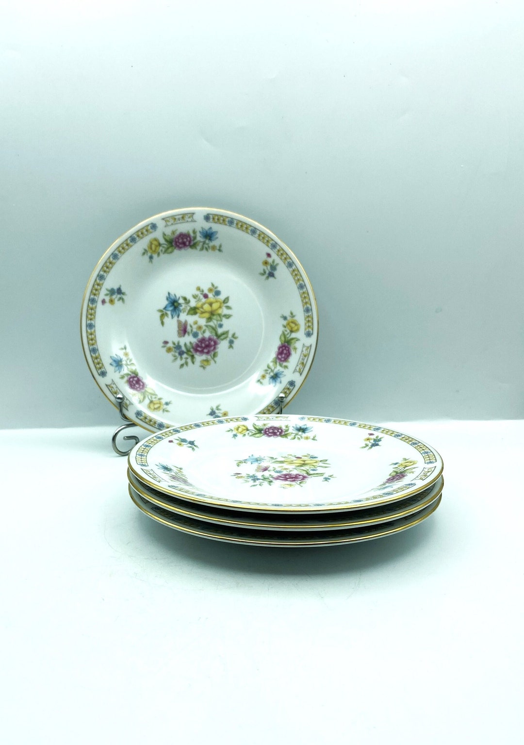 Vintage Liling China Yung Shen Ling Rose Salad Plates, Set of 4 ...