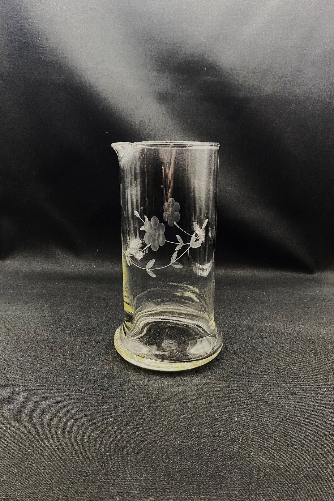 Vintage Princess House Gray Cut Floral Martini Pitcher - Etsy
