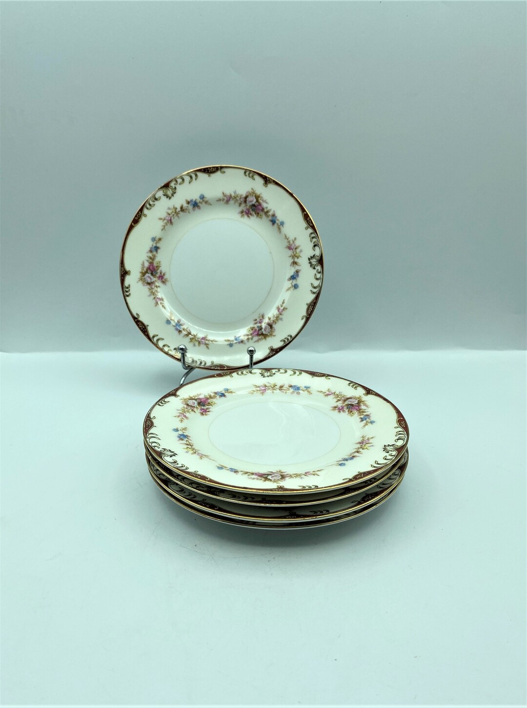 Vintage Hira China Floral Spray Bread and Butter Plates Set - Etsy