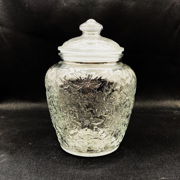 Princess House Fantasia Clear Glass Canister - Etsy