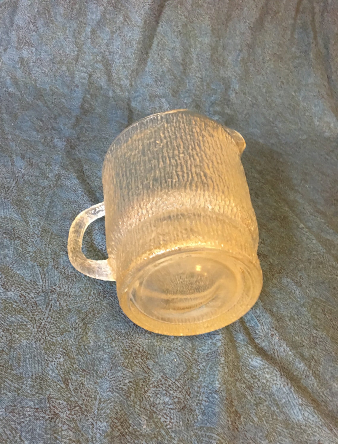 Indiana Glass Crystal Ice Water Pitcher Textured Glass Tree | Etsy