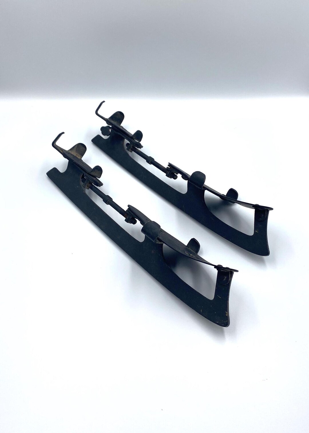 Antique Adjustable Black Metal Clamp on Ice Skates - Etsy