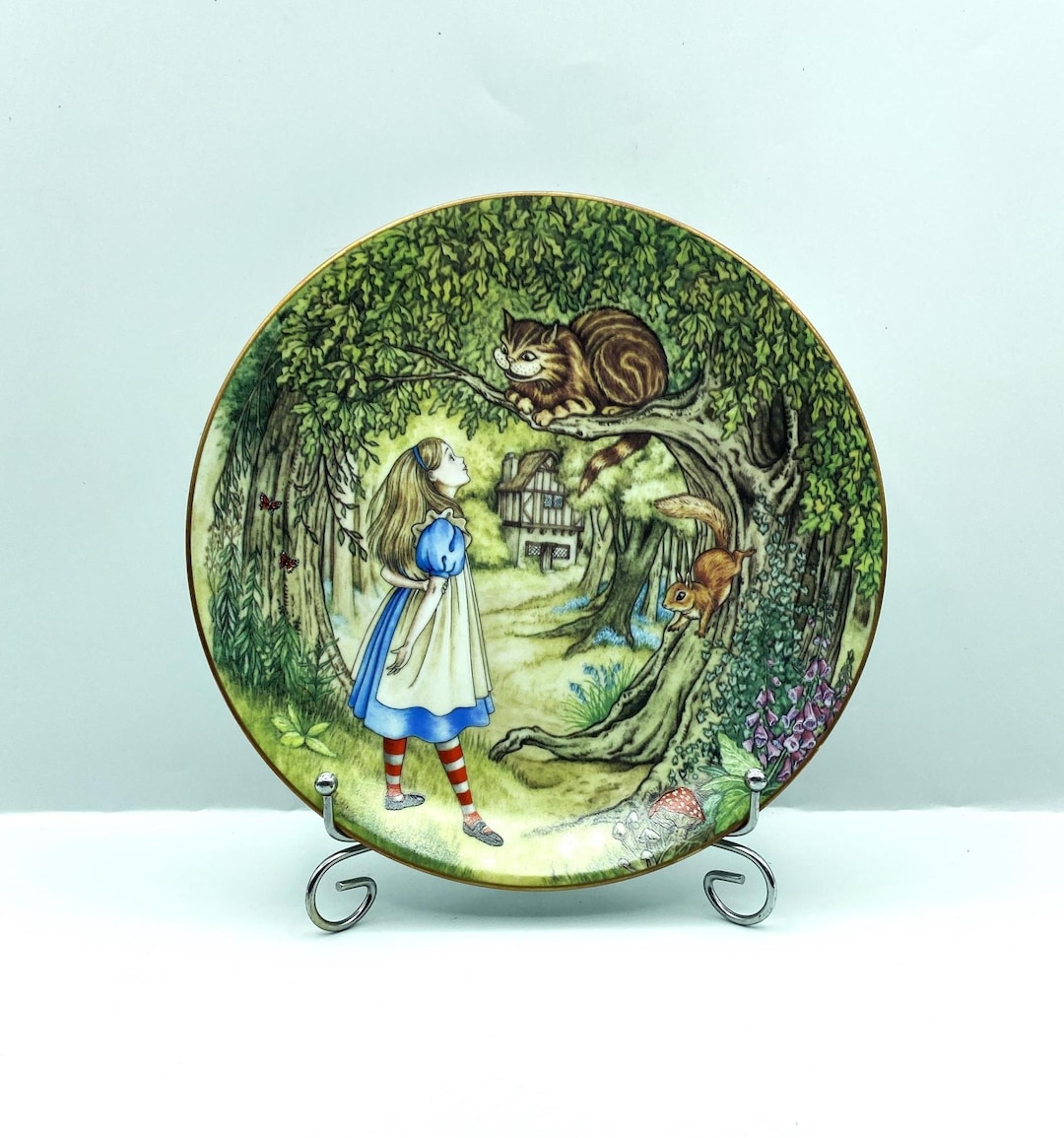 Vintage Georges Boyer Alice in Wonderland Collectors Plate, "alice and ...