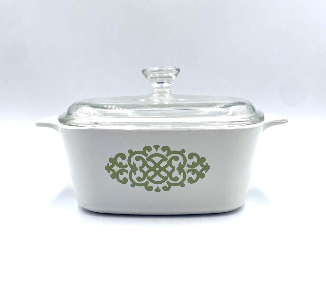 Vintage Corning Ware Green Medallion Casserole Dish - Etsy