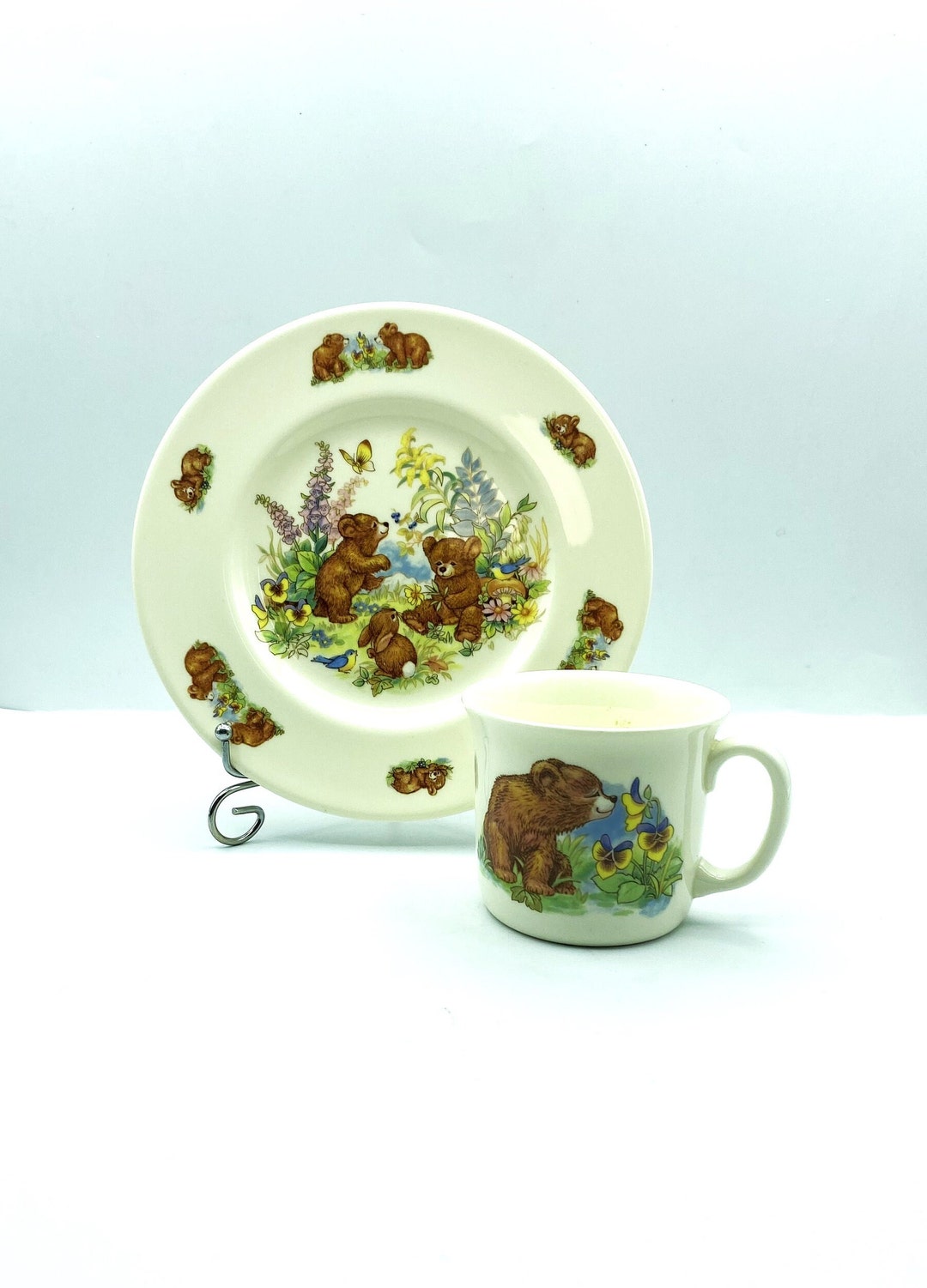 Vintage Royal Kent Honey Bears Childs Plate and Mug - Etsy