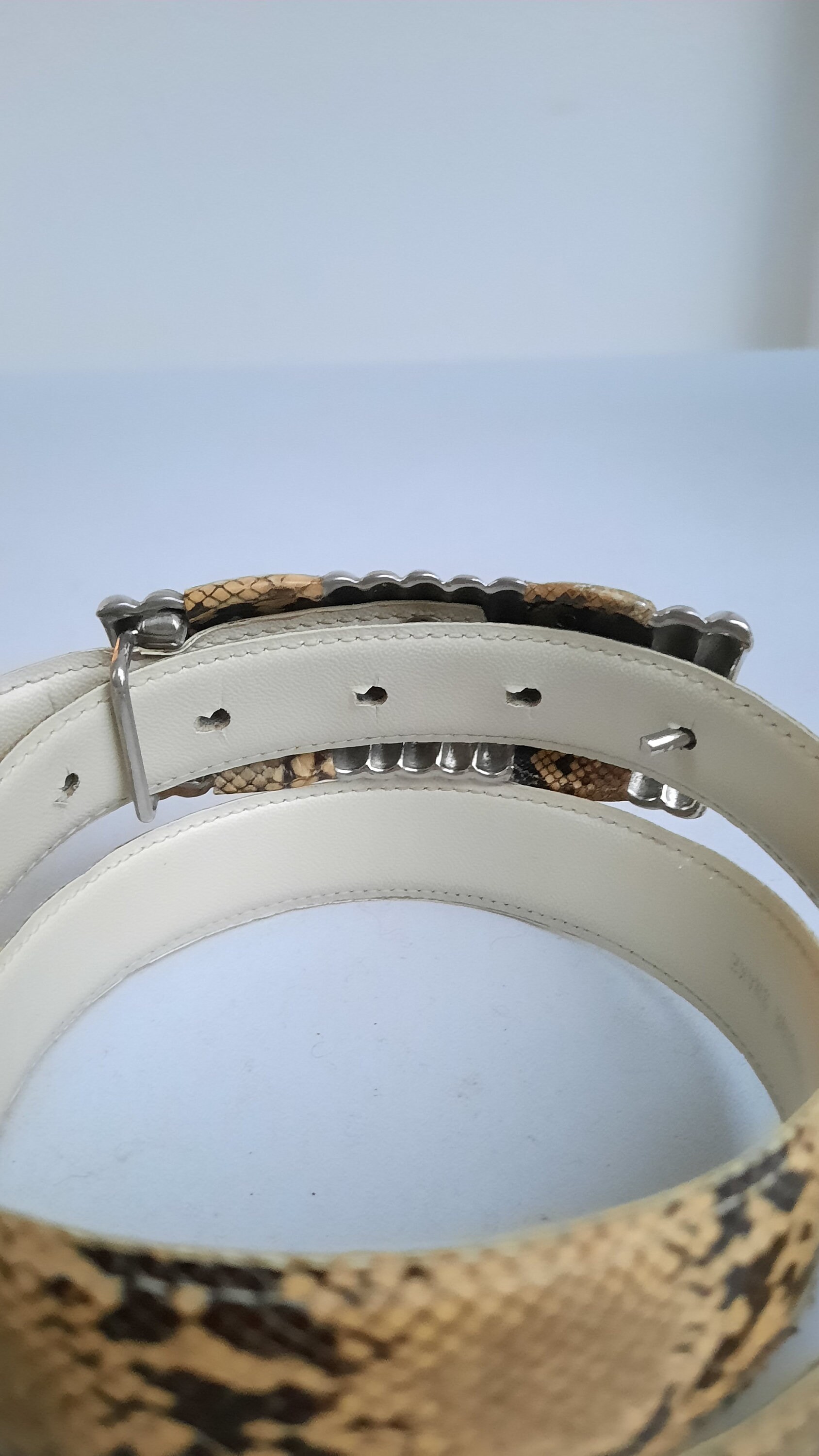 Vintage Real Snakeskin Leather Belt The Leather Shop Adjustable Size ...