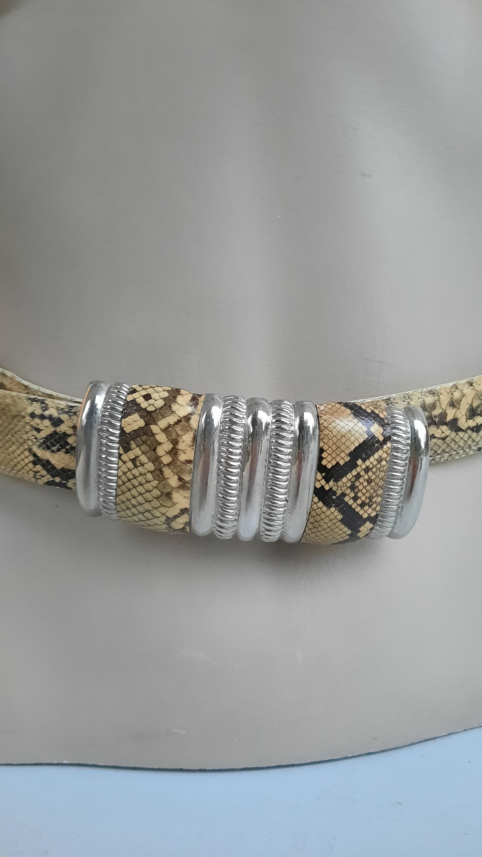 Vintage Real Snakeskin Leather Belt The Leather Shop Adjustable Size ...