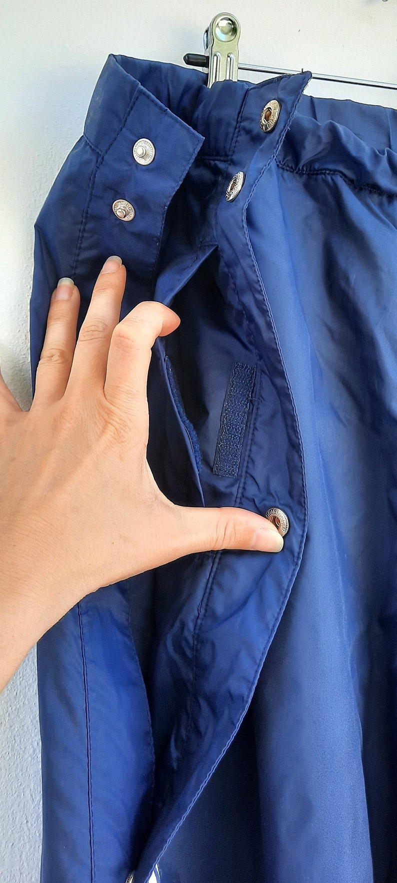 Vintage Polo Ralph Lauren Navy Blue Track Pants Popper Leg Buttons ...