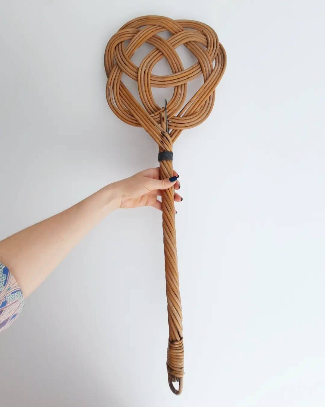 Vintage Bamboo Rattan Carpet Beater Rug Beater Wall Decor Boho Home - Etsy