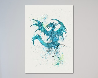 Dragon art print | Etsy