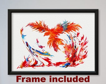 Phoenix Bird Art | Etsy