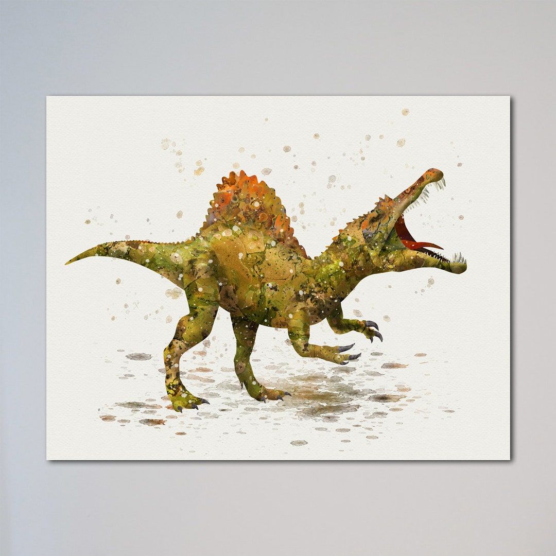 Spinosaurus Poster Print Dinosaur Picture Painting Print Art Room Decor ...