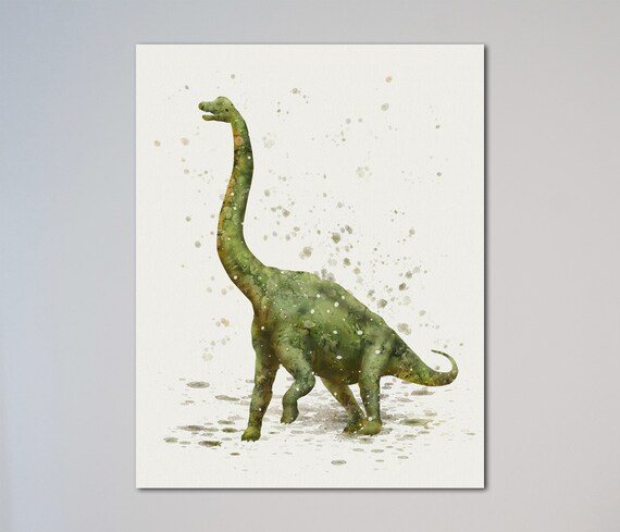 Brachiosaurus Dinosaur Poster Picture Painting Print Room | Etsy