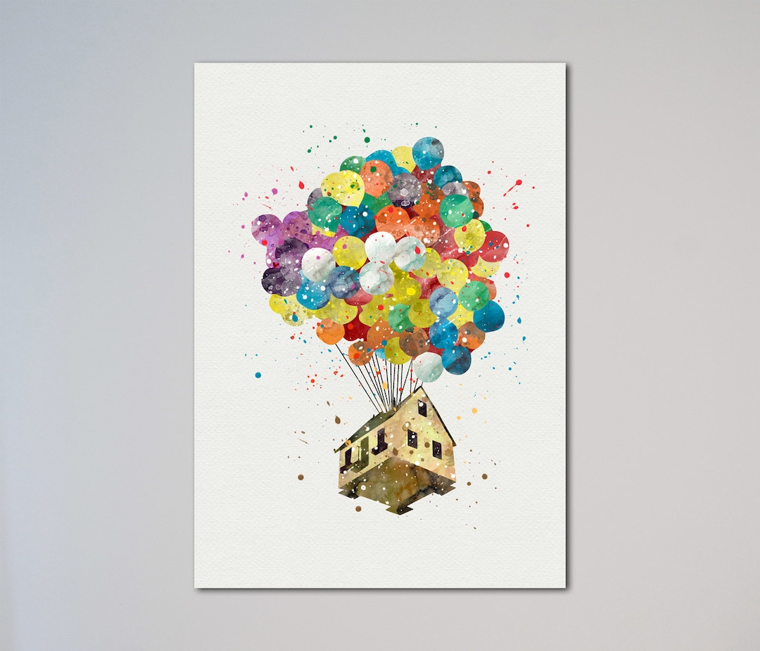 Up House Balloons Drawing