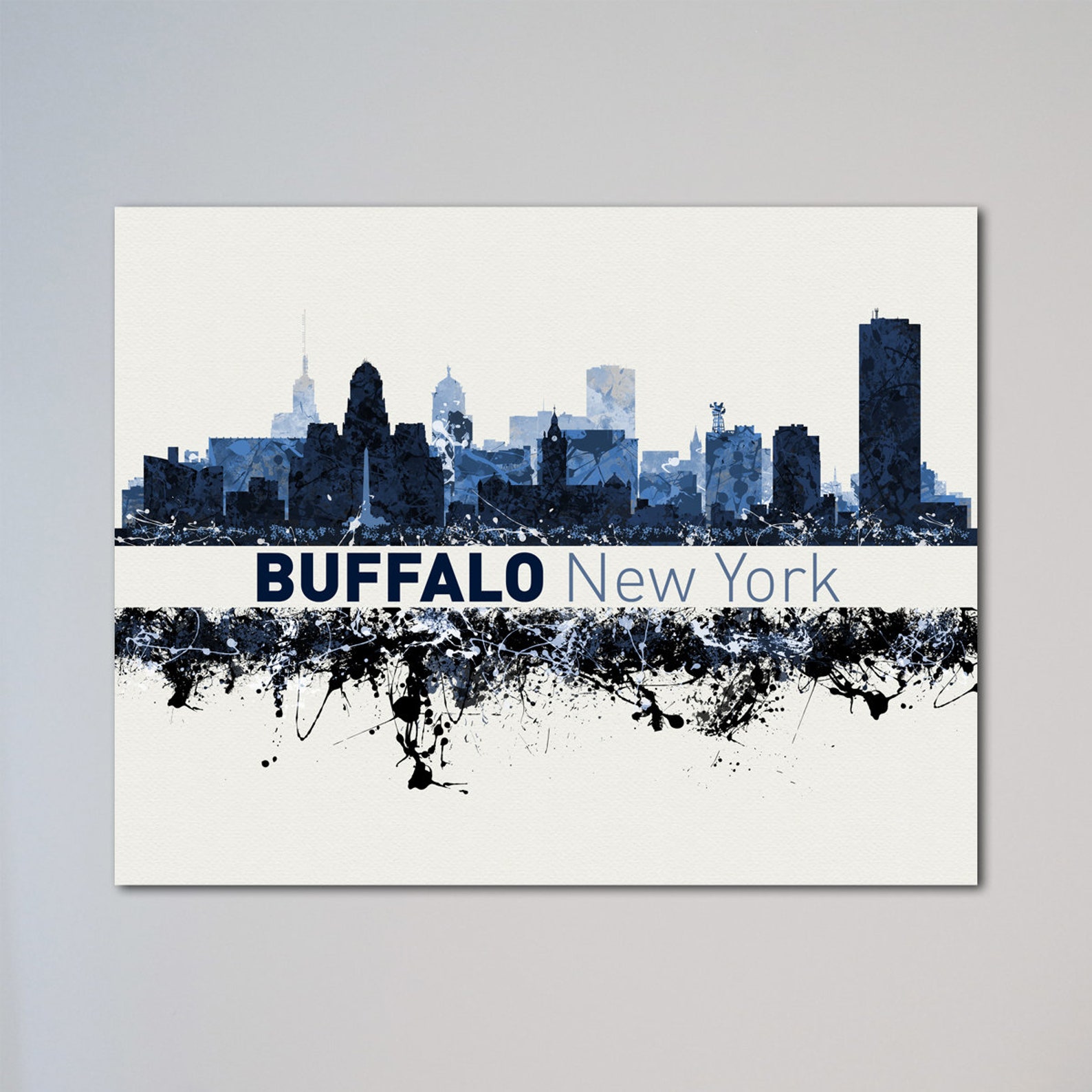Buffalo New York Skyline Poster Art Print Illustrations - Etsy