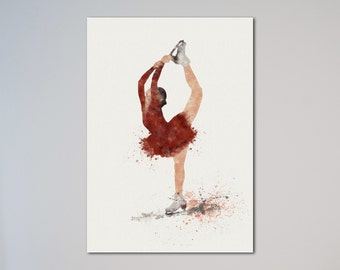 Figure Skating Art Print Ice Skating Poster Figure Skating - Etsy Norway