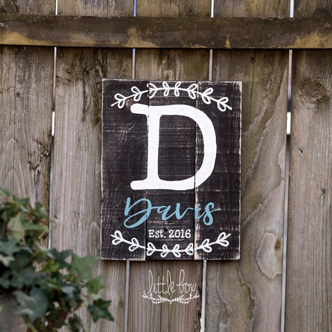 Personalized Name Sign / Established Sign / Farmhouse Decor / Door ...