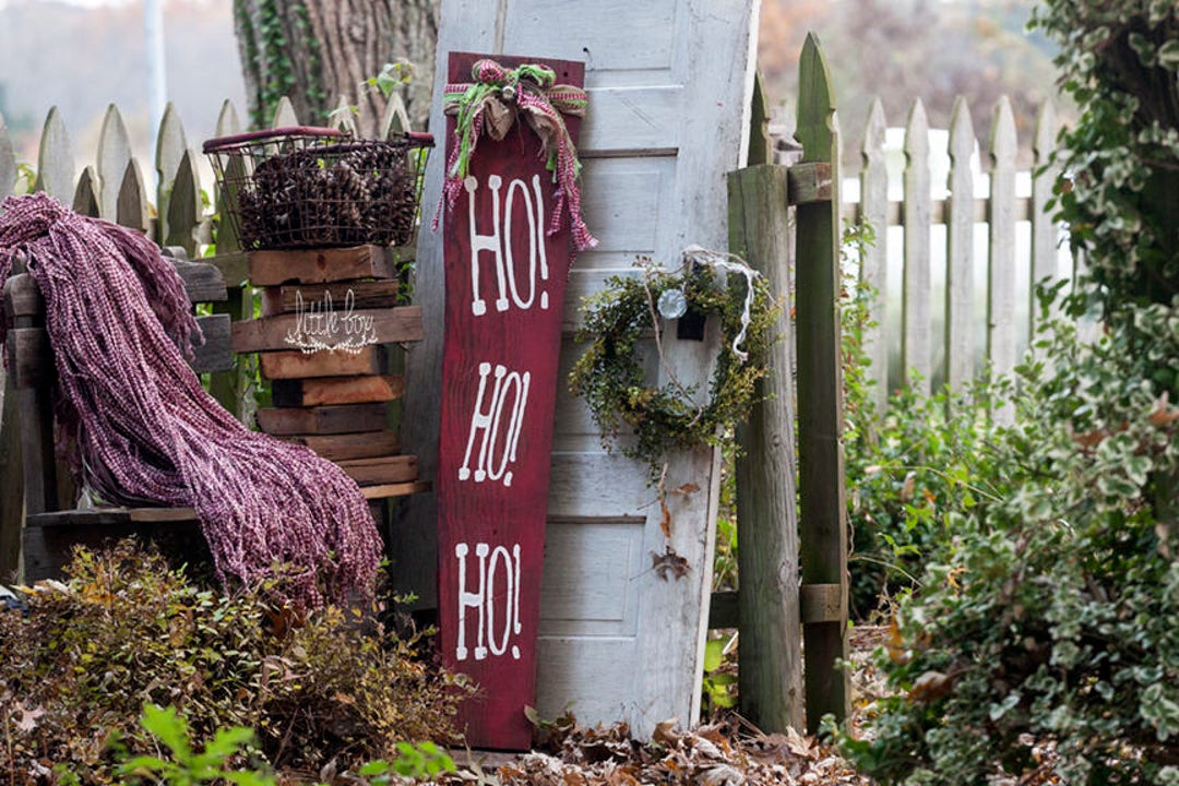 Vertical Porch Sign, Vertical Christmas Sign, Ho Ho Ho - Etsy