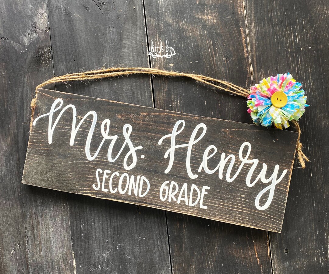 Teacher Gifts, Teacher Sign, Personalized Teacher Gift, Teacher Door ...