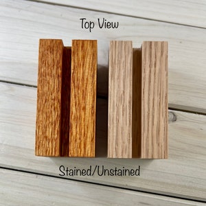 2 and 3 Inch Oak Wood Display Stand for Fused Glass Ornaments, Small ...