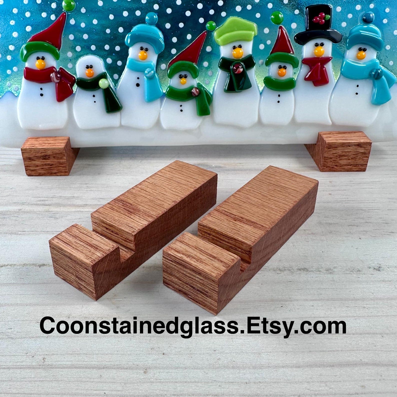Flawed, Reduced Price - Oak Wood Display Stand (set of 2) - Fused ...