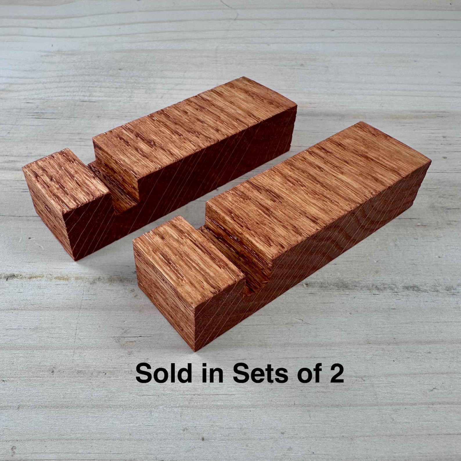 Flawed, Reduced Price - Oak Wood Display Stand (set of 2) - Fused ...