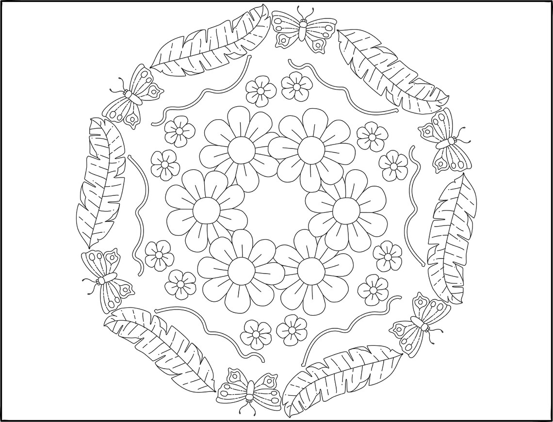 Mandala Coloring Pages 10 Spring Designs - Etsy