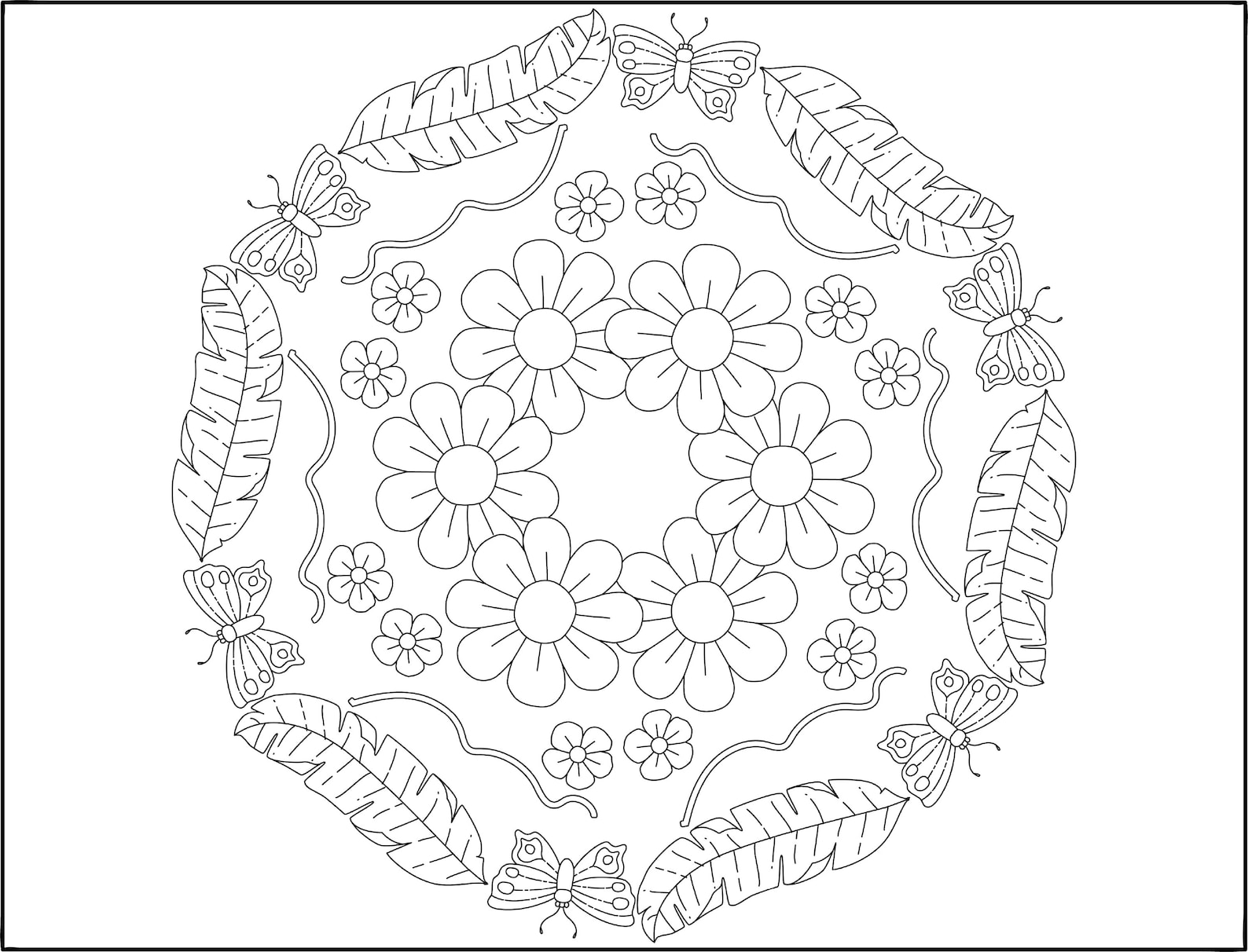 Mandala Coloring Pages 10 Spring Designs - Etsy