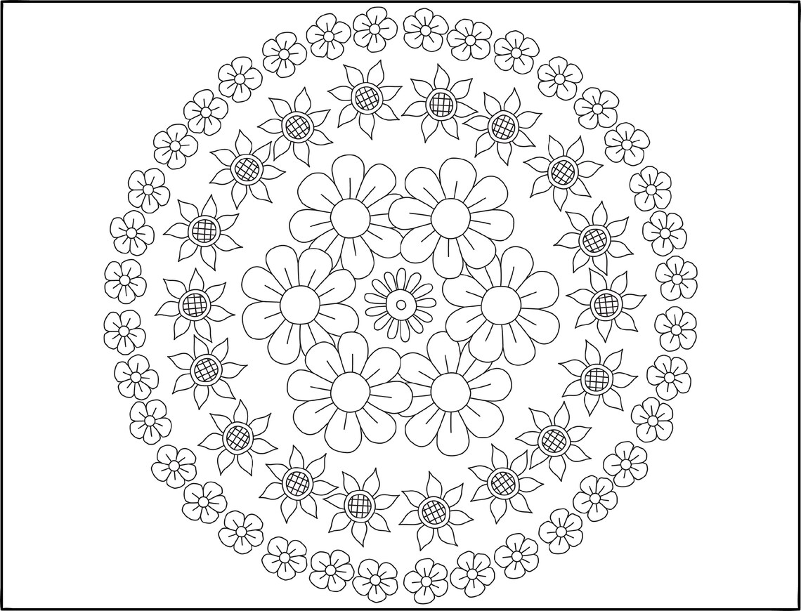 Mandala Coloring Pages 10 Spring Designs - Etsy