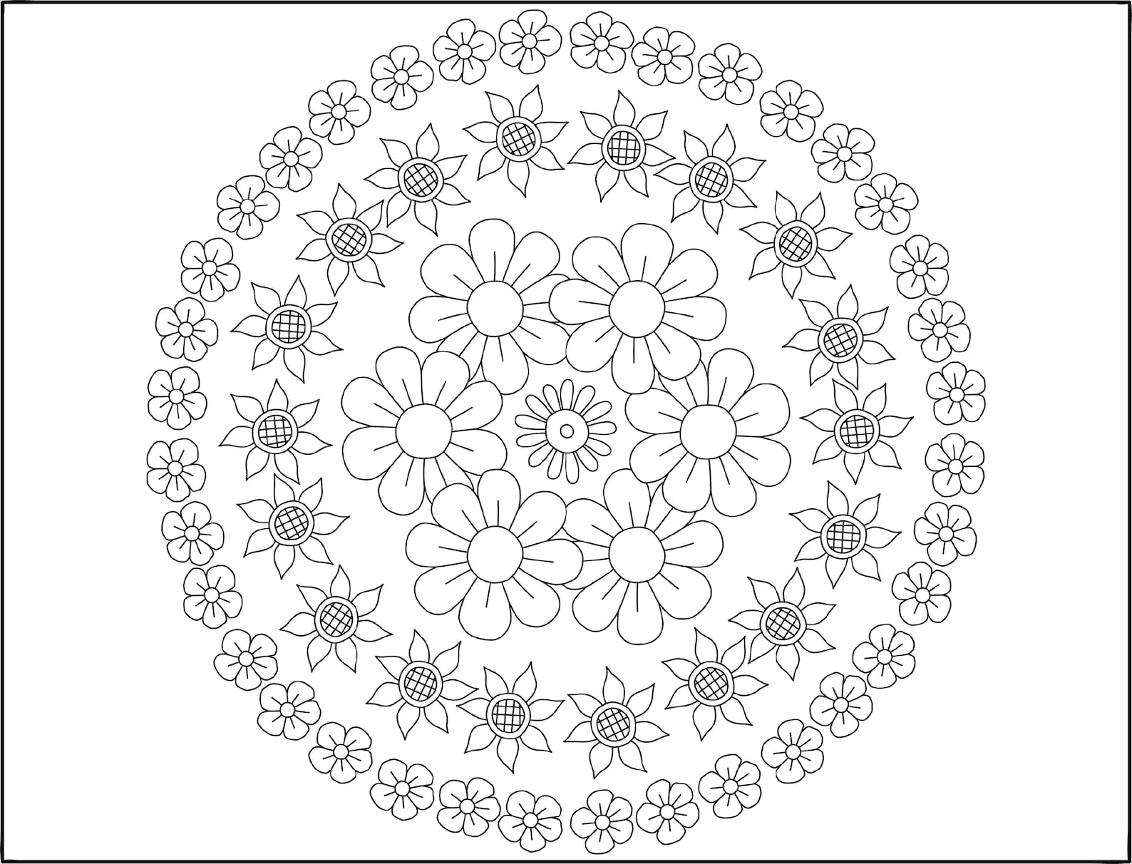 Mandala Coloring Pages 10 Spring Designs - Etsy