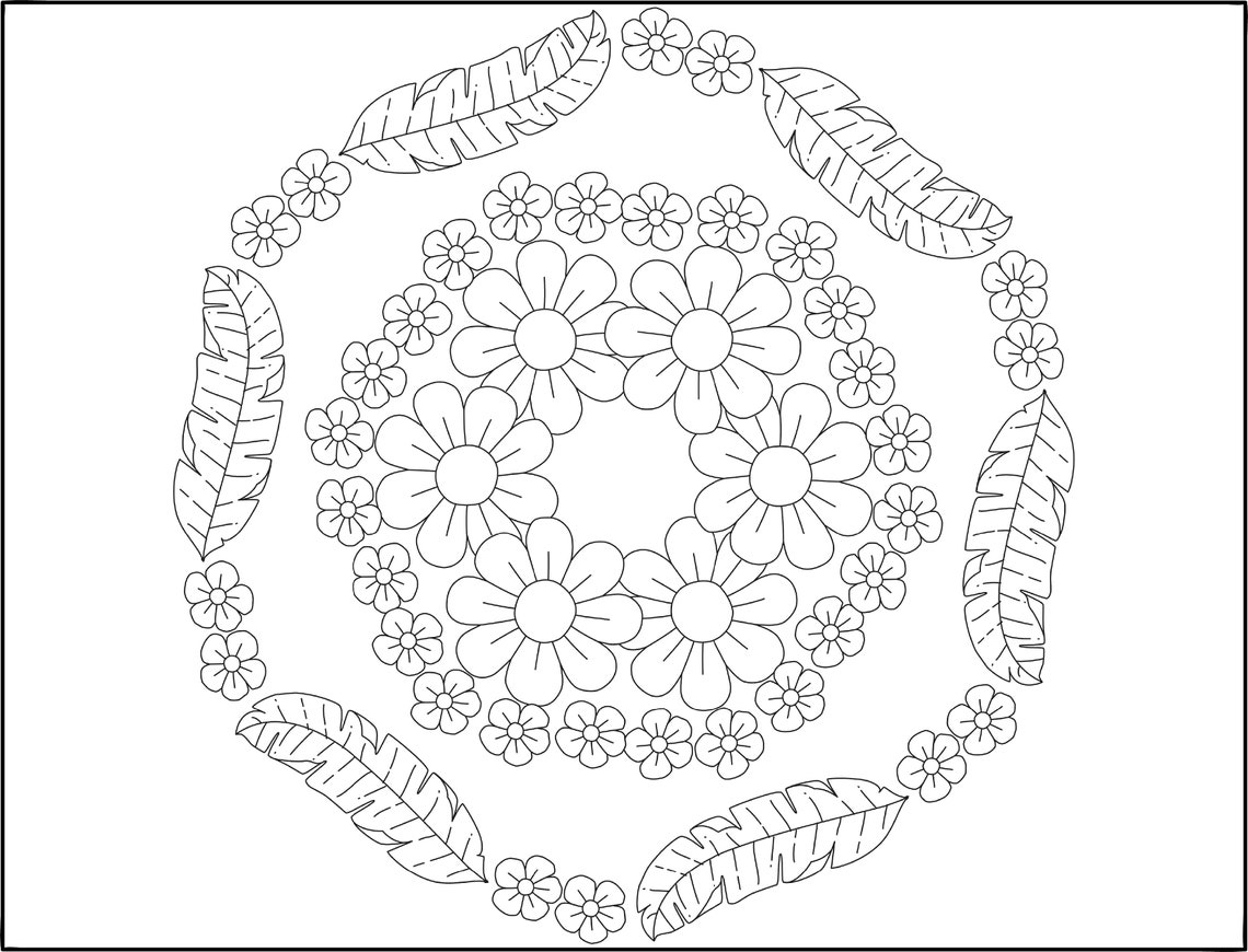 Mandala Coloring Pages 10 Spring Designs - Etsy