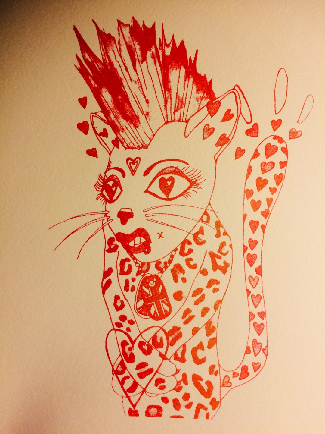 Print Punky Kitty - Etsy