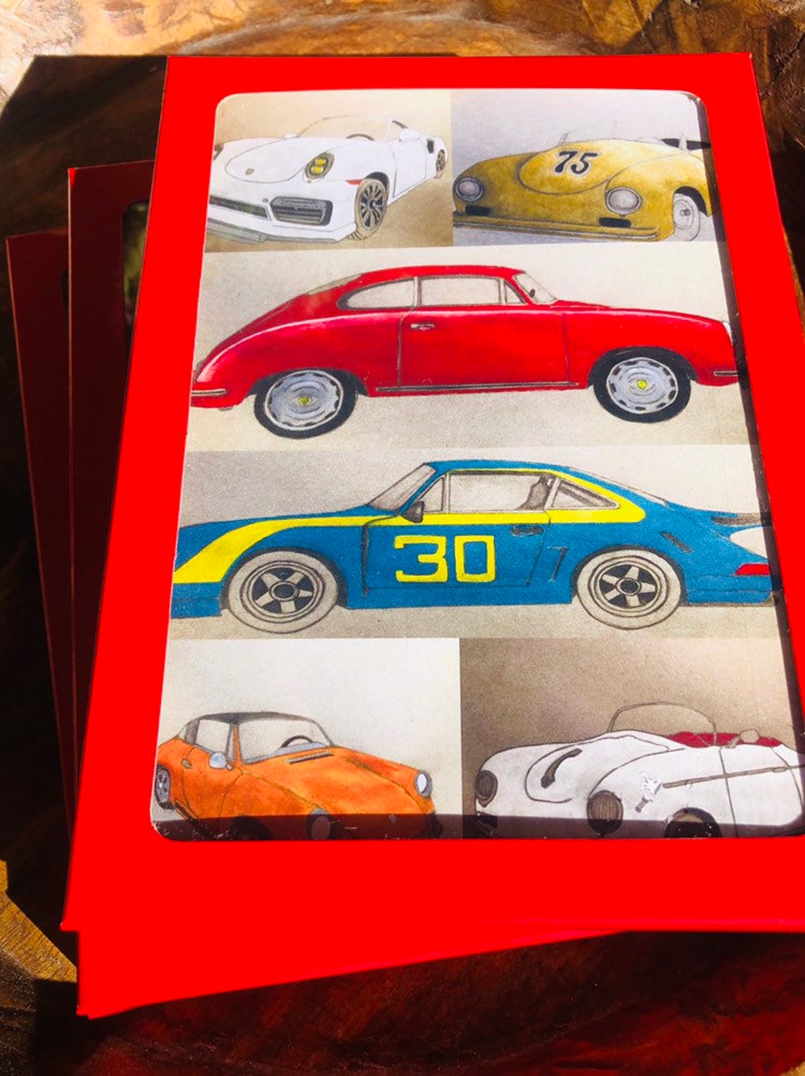 Set of 6 Porsche Greeting Cards | Etsy