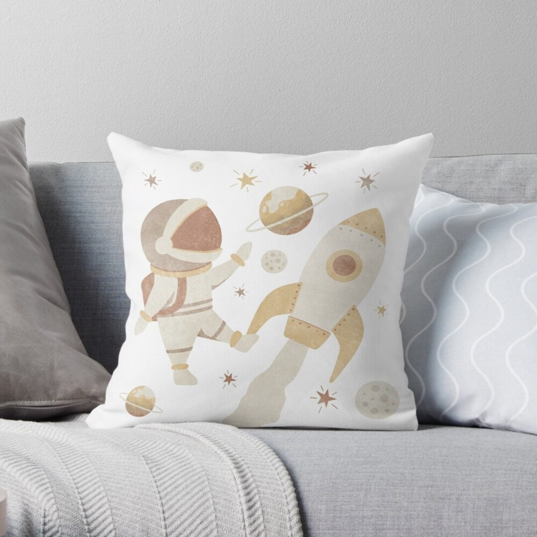 Space Nursery Pillow, Nursery Decor Space, Space Themed Nursery, Throw ...
