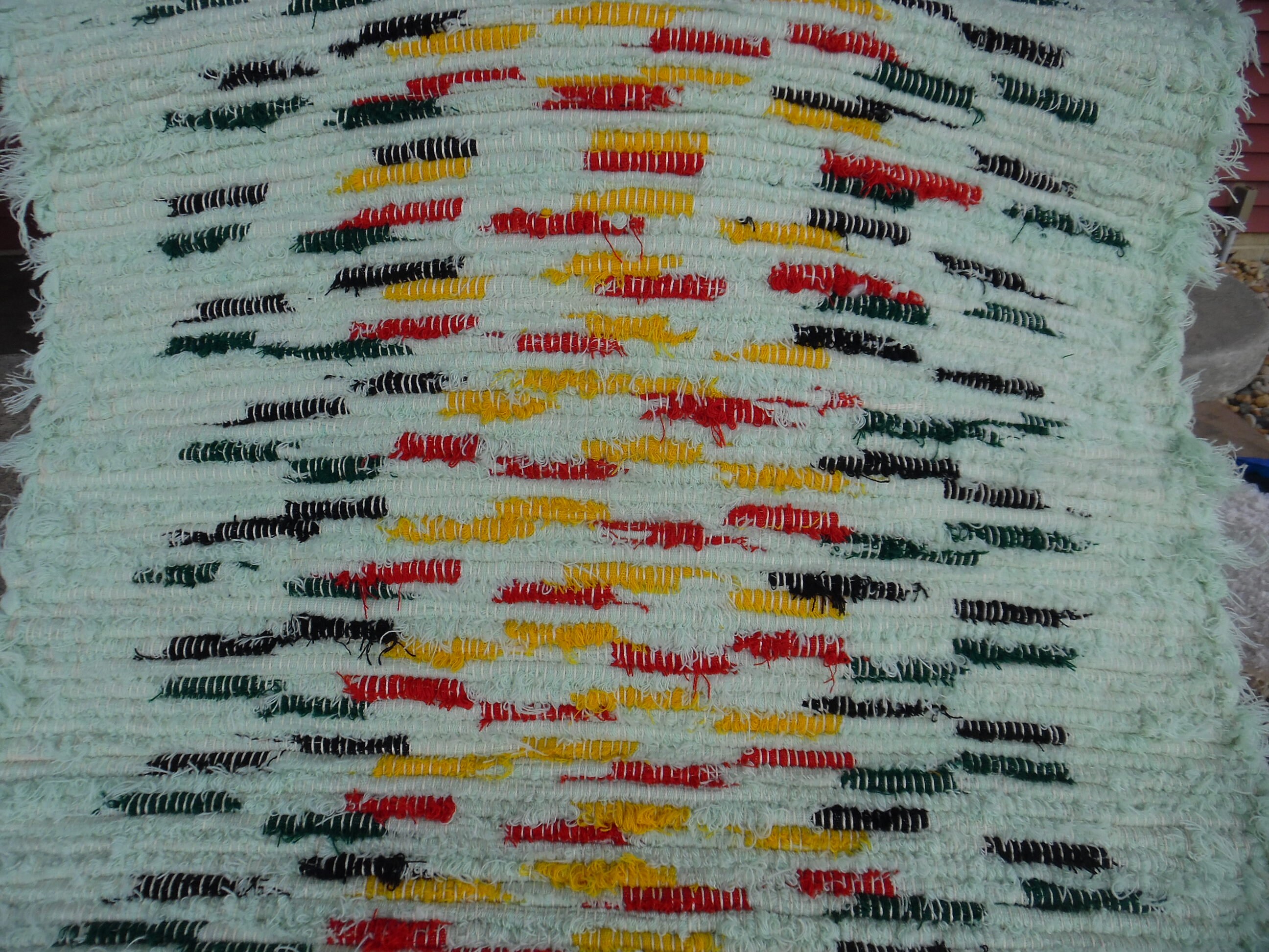 Handwoven Rug Made From Wool Selvedges, Washable, Durable, Reversible ...