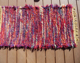 Handwoven Rug, One of a Kind, Made on 100 Yr Old Loom, Gorgeous ...