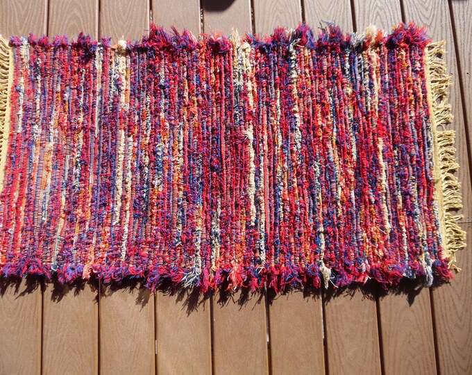 Handwoven Rug, Made on 100 Yr Old Loom, Gorgeous Wool Upholstery ...