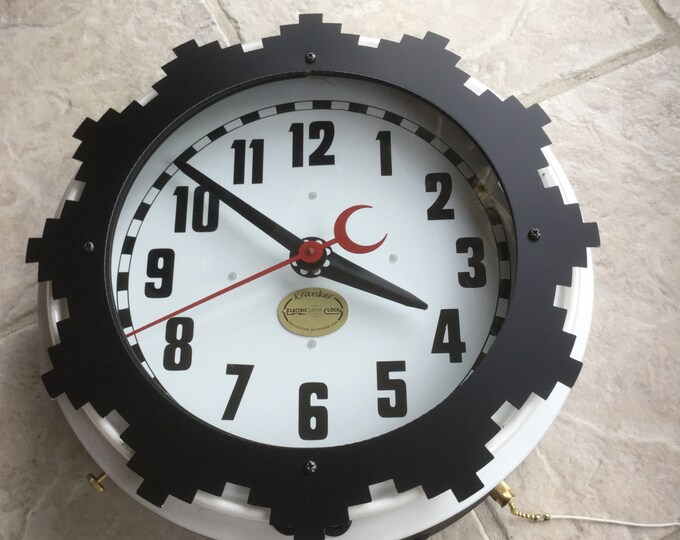 Krankerclocks Aztec Neon Two Color Clock 13 Inch X 5 Electric Neon ...