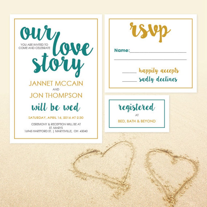 Custom Our Love Wedding Invite - Etsy