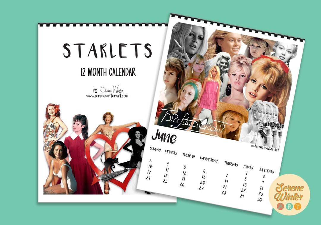 Hollywood Starlets Collage Calendar - Etsy Australia