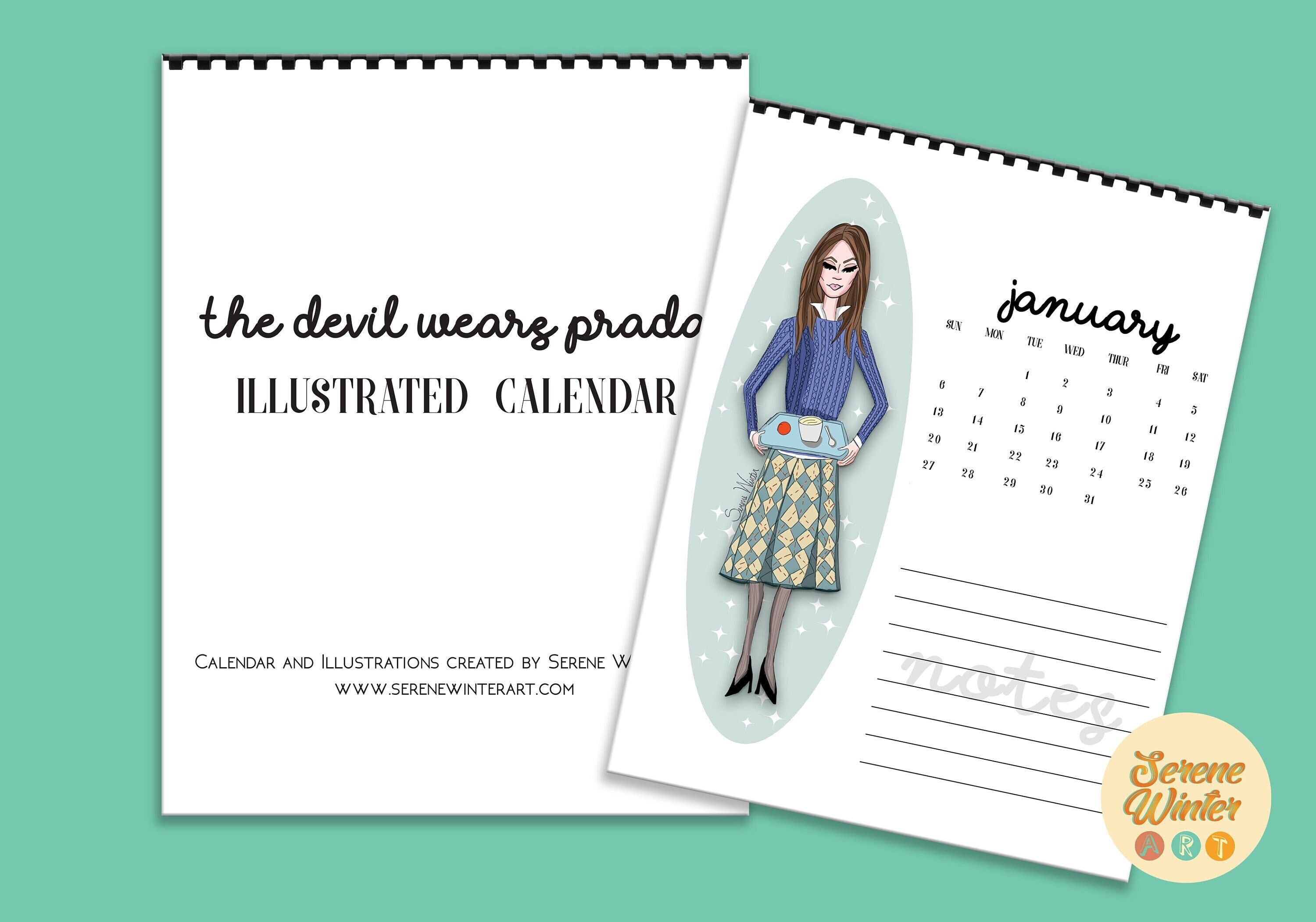 The Devil Wears Prada Illustrated Calendar - Etsy