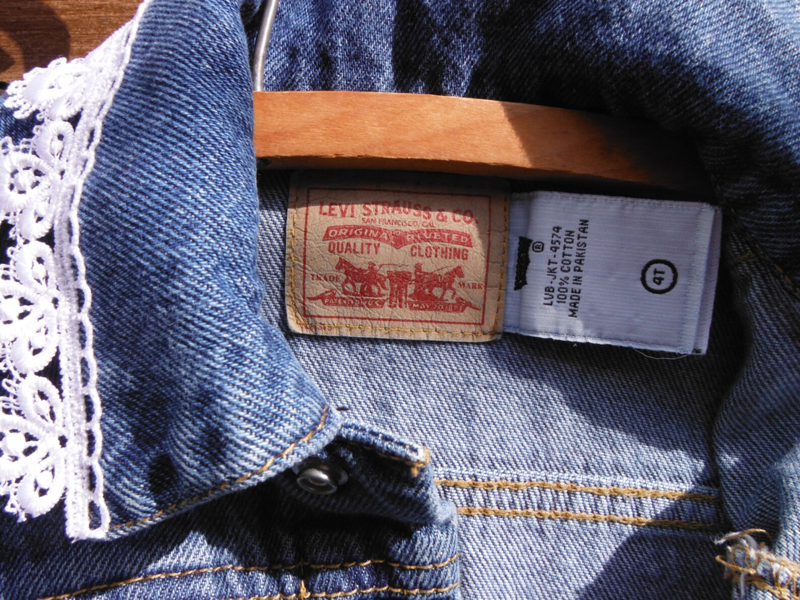 Girls Vintage Trucker Style Denim Jacket / Size 4T / Boho Lace - Etsy