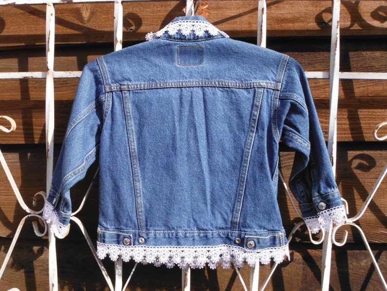 Girls Vintage Trucker Style Denim Jacket / Size 4T / Boho Lace - Etsy