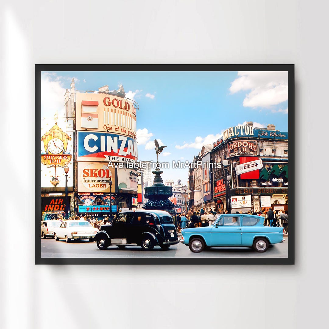 1960s Sixties Piccadilly Circus London Vintage British Street Scene Old ...