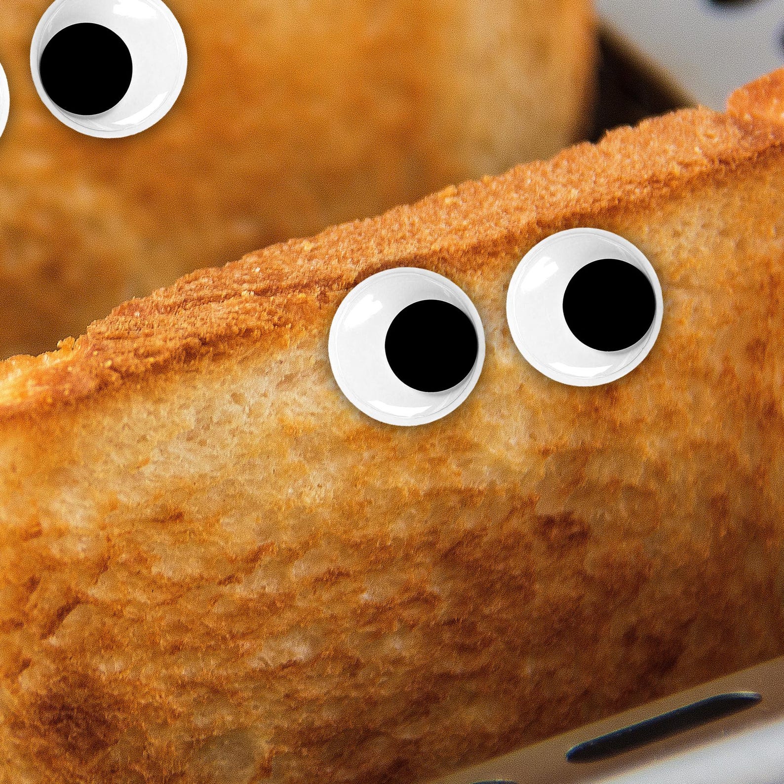 Funny Toast Art Print, Kitchen Googly Eyes Food Decor - Etsy